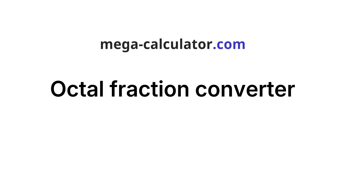 Octal fraction converter